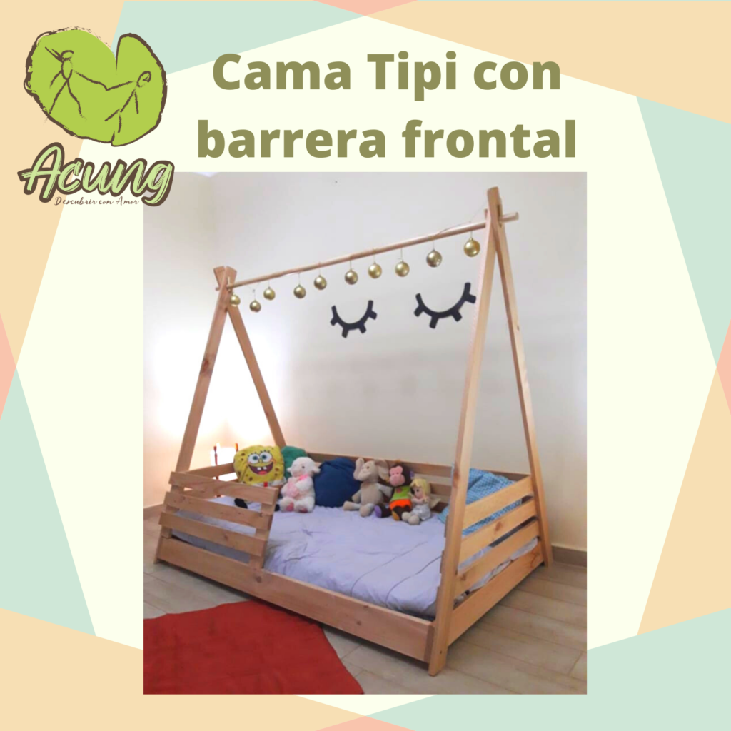 Cama Tipi con Barreras 1 Plaza – Acung