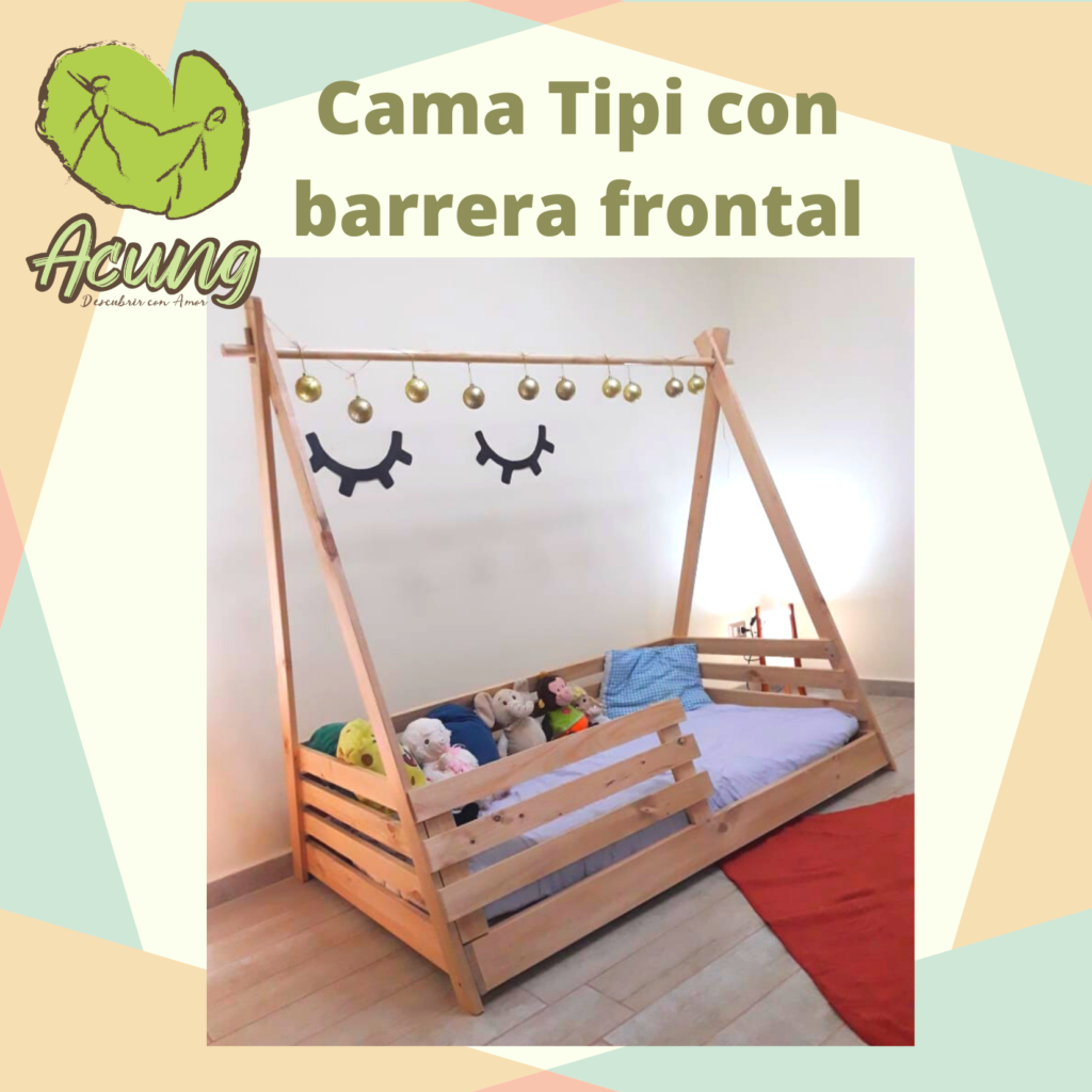 Cama Tipi con Barreras 1 Plaza – Acung